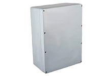 Enclosure, Die-cast Aluminum, S-8100 Series, without External Mounting Flanges, 240 x 160 x 100mm Outside Dimensions, Grey RAL 7001