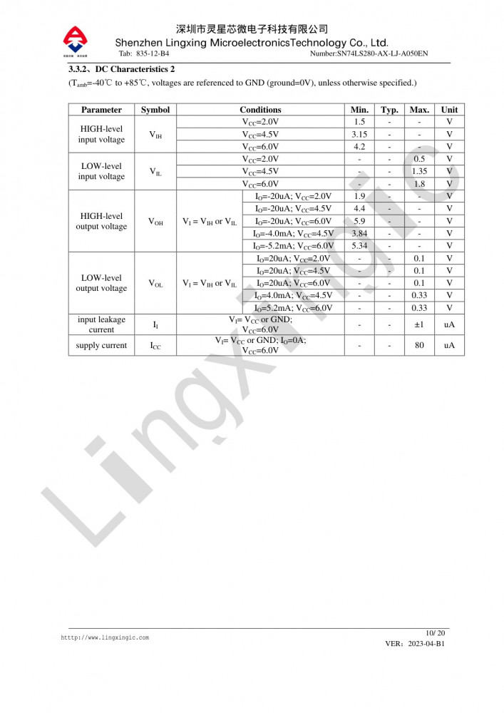 SN74LS280N(LX) specification page 10