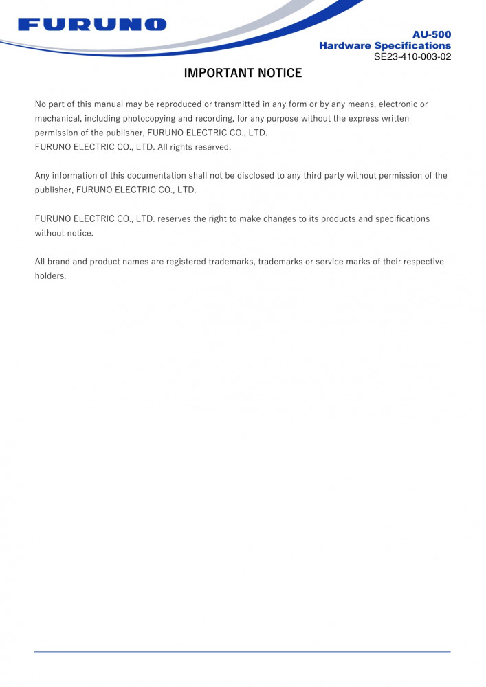 AU-500 document page 2