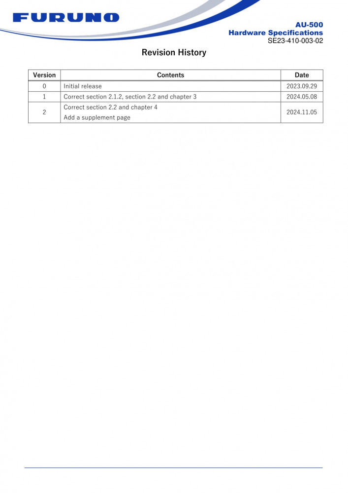 AU-500 document page 3