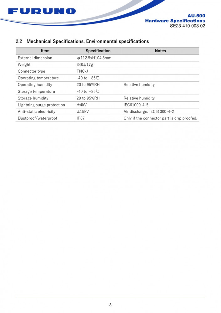 AU-500 document page 7