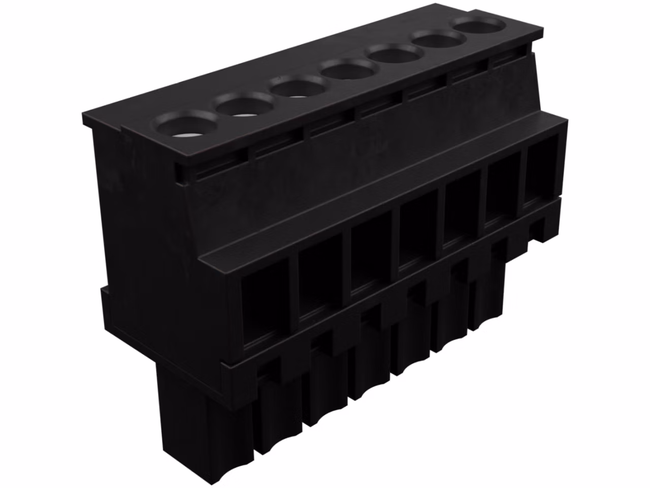 3.50mm Pitch Eurostyle Vertical Plug, Rear Wire Entry, Gold (Au) Plated, Black, 7 Circuits for sale