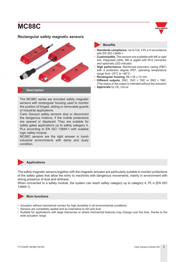 MC88C technical document, page 1