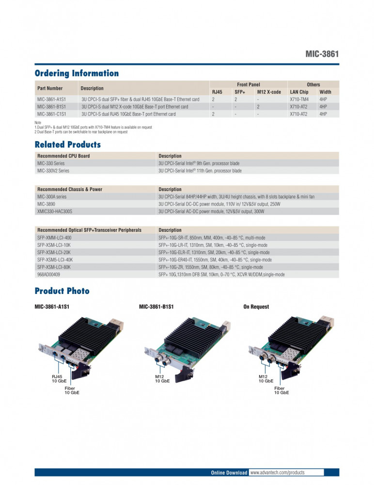 MIC-3861 technical document page 2