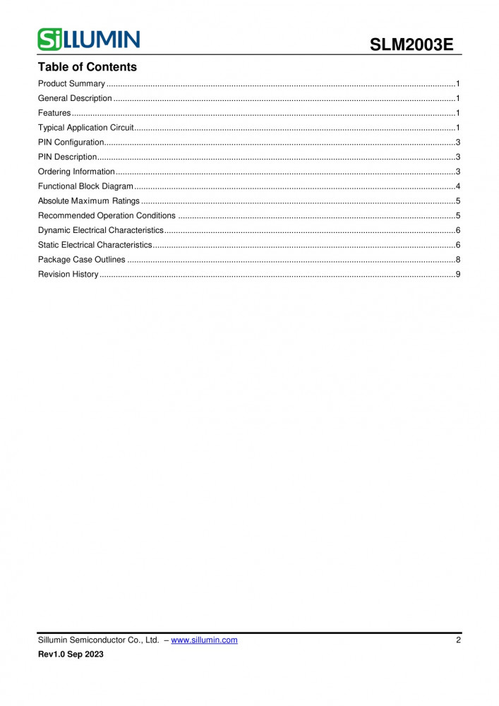 SLM2003E datasheet page 2