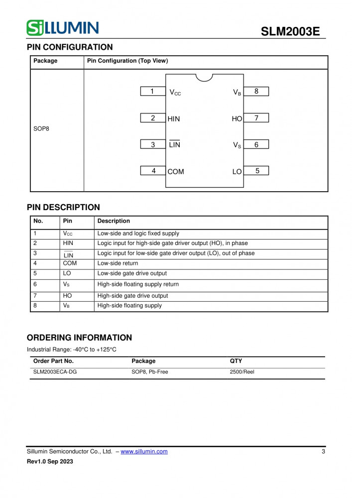 SLM2003E datasheet page 3