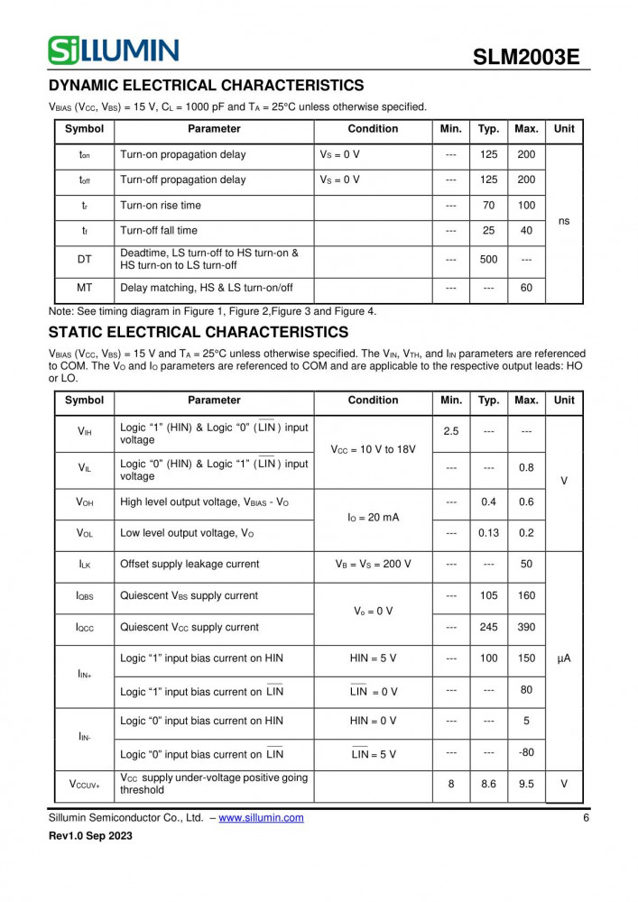 SLM2003E datasheet page 6