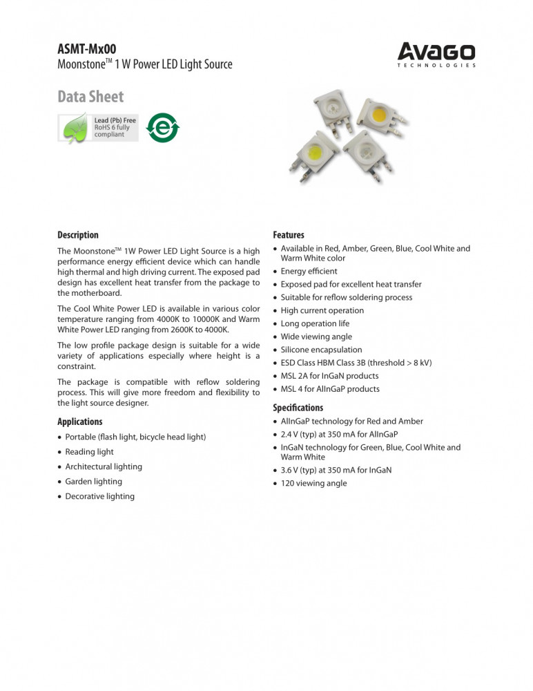ASMT-MR00-AHJ00 datasheet page 1