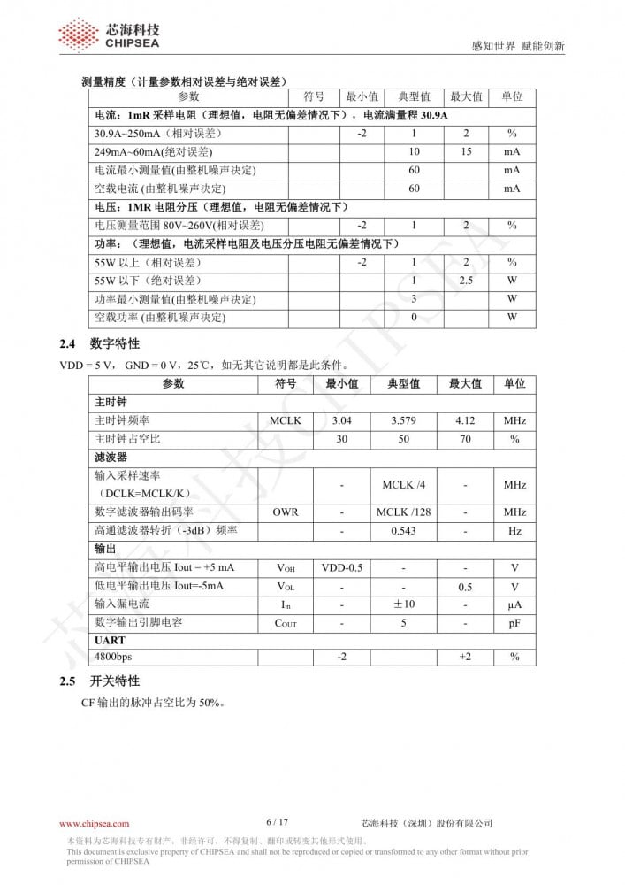 CSE7759B datasheet page 6