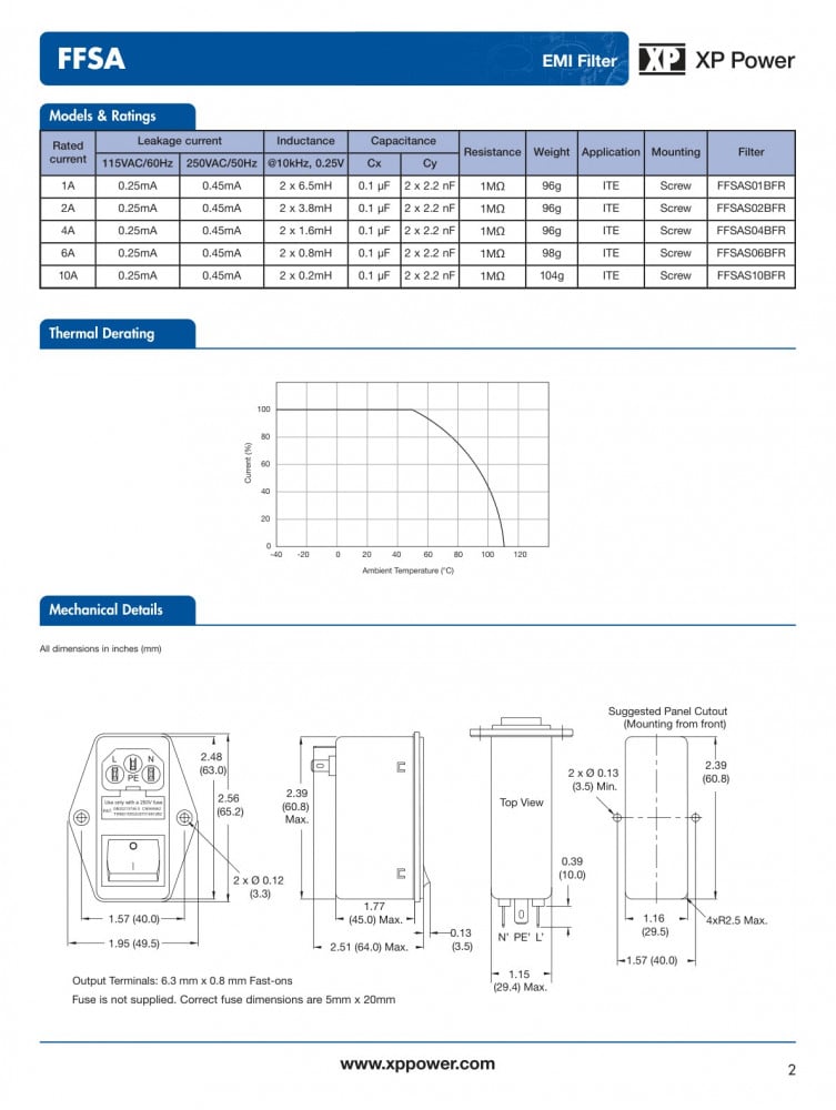 FFSAS06BFR datasheet page 2