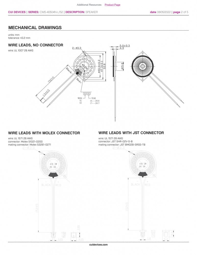 CMS-40504N-L152 datasheet page 2