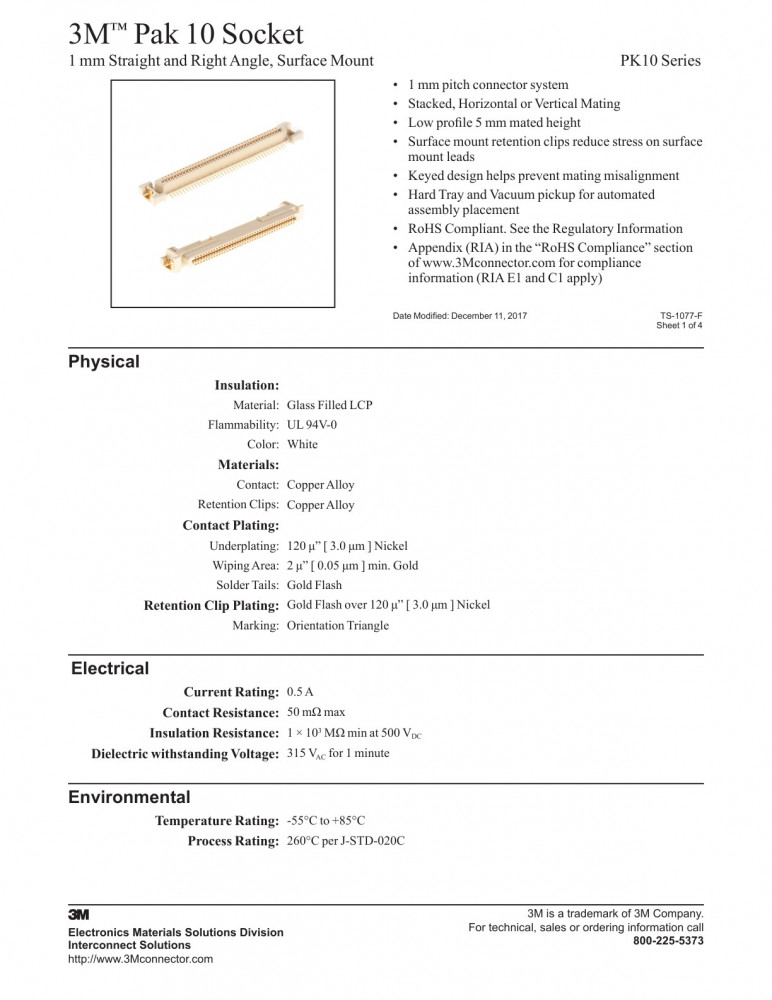 3M PK10 technical document page 1