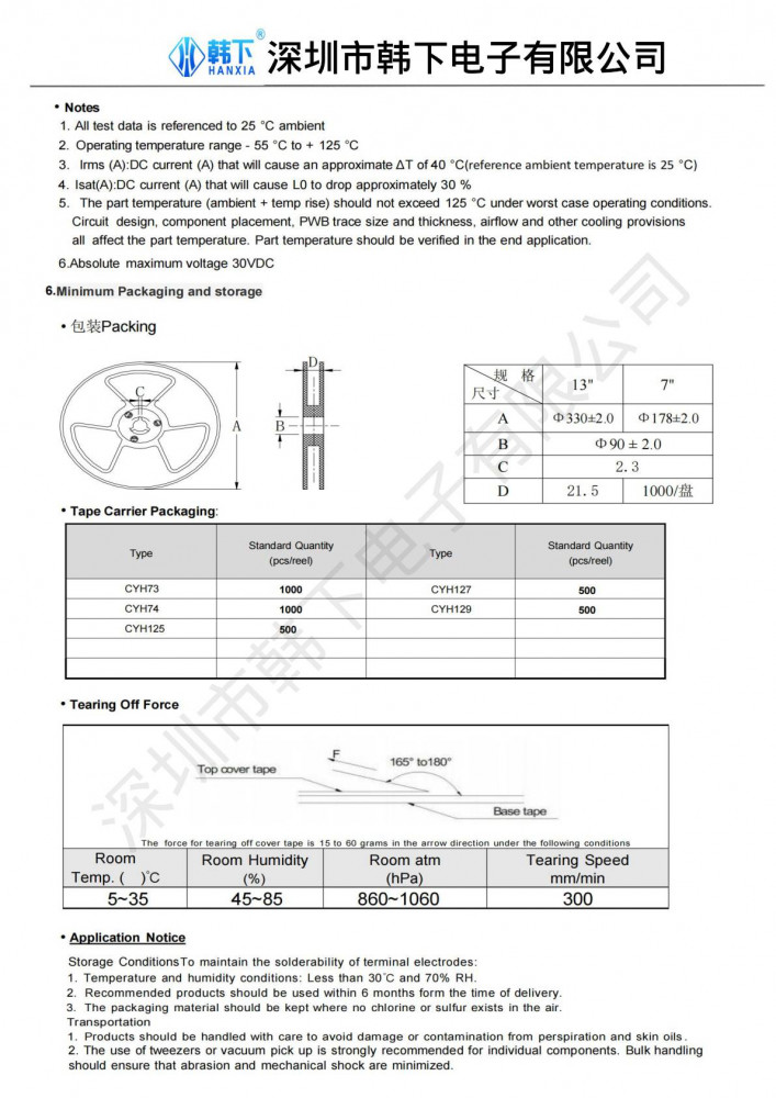 HX CYH74-33UH specification page 4