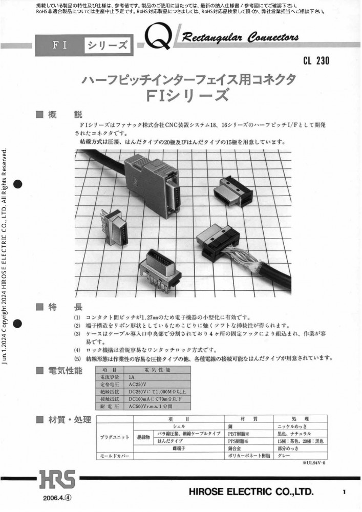 HRS FI series documentation page 1