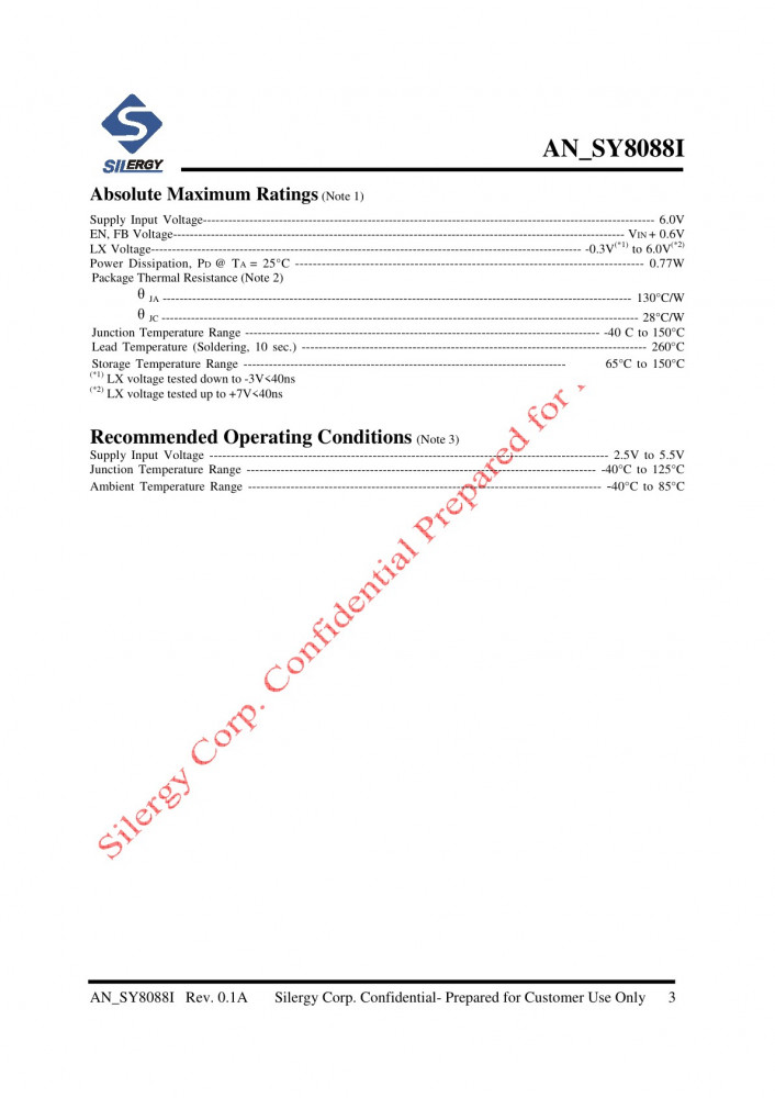 SY8088I datasheet page 3