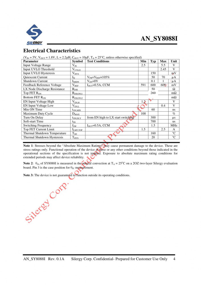 SY8088I datasheet page 4
