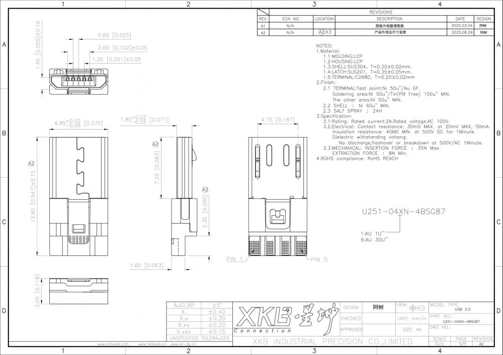U251-041N-4BSG87 technical drawing