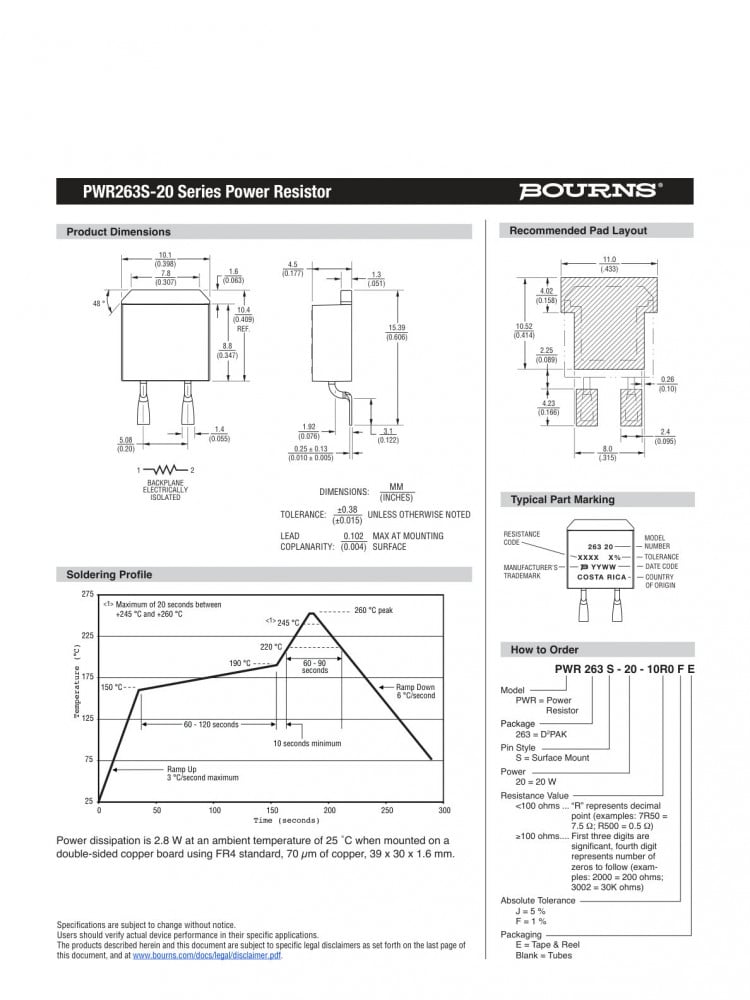 BOURNS PWR263S-20 series datasheet page 2