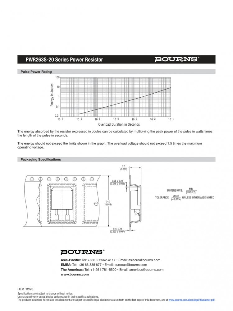 BOURNS PWR263S-20 series datasheet page 3