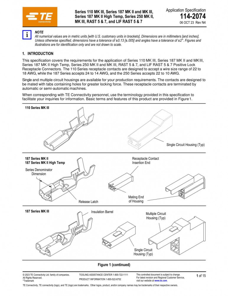 TE application specification page 1