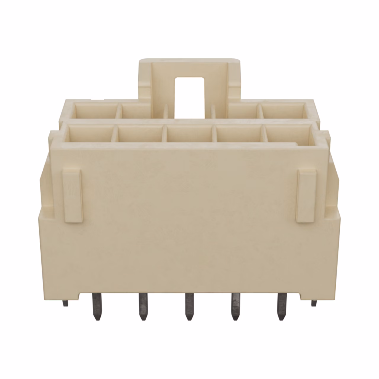 Ultra-Fit Vertical Header, 3.50mm Pitch, Dual Row, 10 Circuits, with Solder Clips, Tin (Sn) Plating, Natural, Glow-Wire Capable, Embossed Tape on Reel for sale