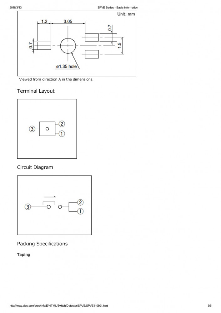 SPVE110801 terminal layout