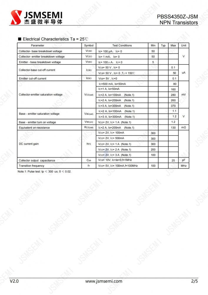 PBSS4350Z-JSM datasheet page 2