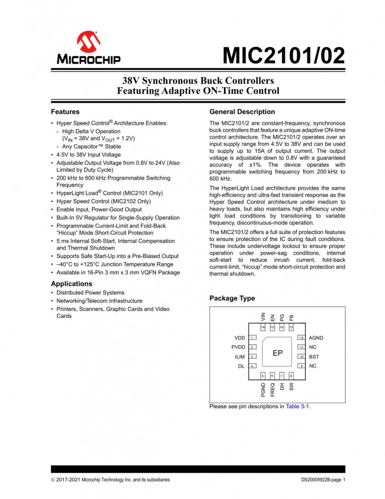 MIC2102 document page 1
