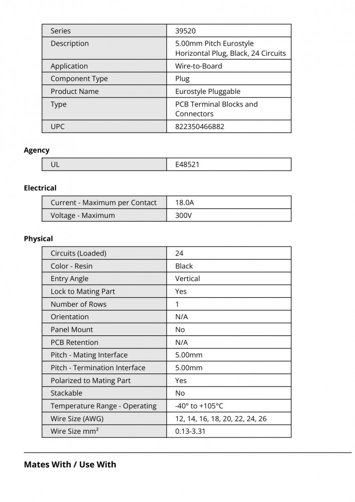 MOLEX 395200024 product document page 2
