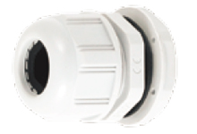 Heavy-Duty Plastic Gable Gland with Gasket and Nut, M32x1.5 Thread, Light Grey RAL 7035 for sale