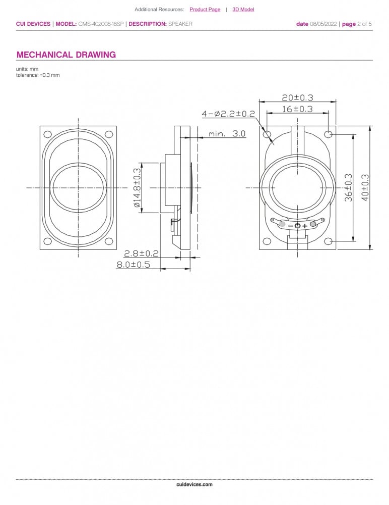 CMS-402008-18SP technical document page 2