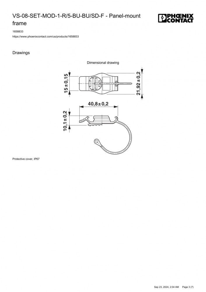 Phoenix Contact 1658833 technical document page 3