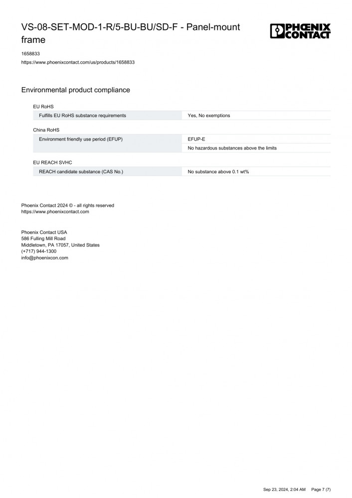 Phoenix Contact 1658833 technical document page 7