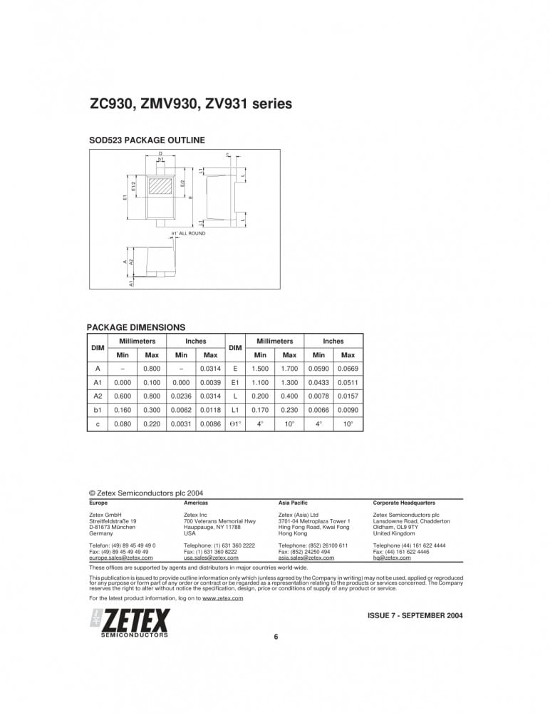 ZC934TA datasheet page 6