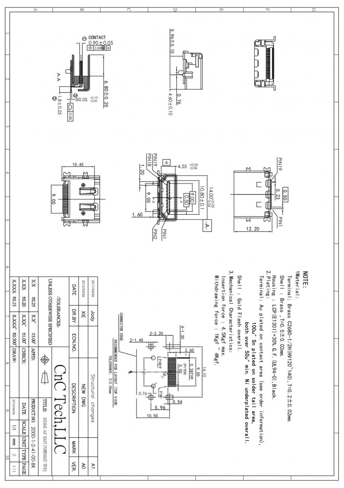 CNC Tech 2000-1-2-41-00-BK technical drawing