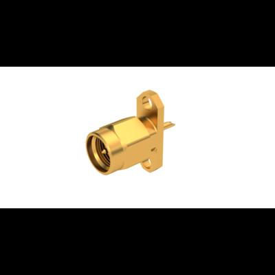 SMA / 2 HOLE FLANGE PLUG RECEPTACLE WITH SOLDER POT CONTACT for sale