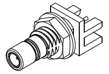 SMC Jack, Right-Angle, PCB Receptacle, Surface Mount, Brass Body, One Piece Per Bag, 50 Ohms