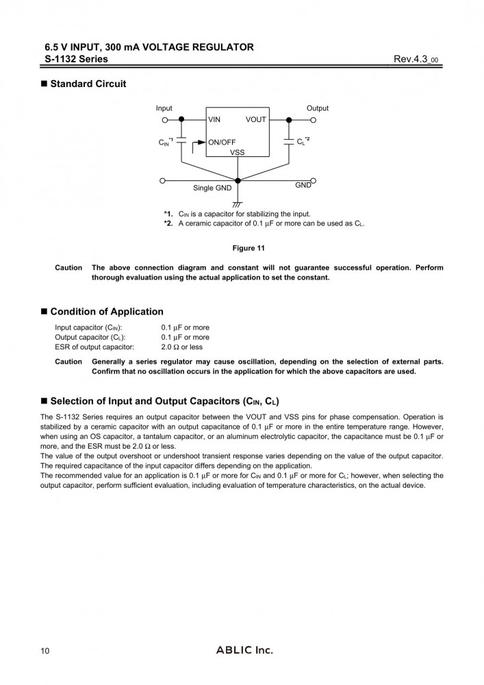 ABLIC S-1132 datasheet page 10