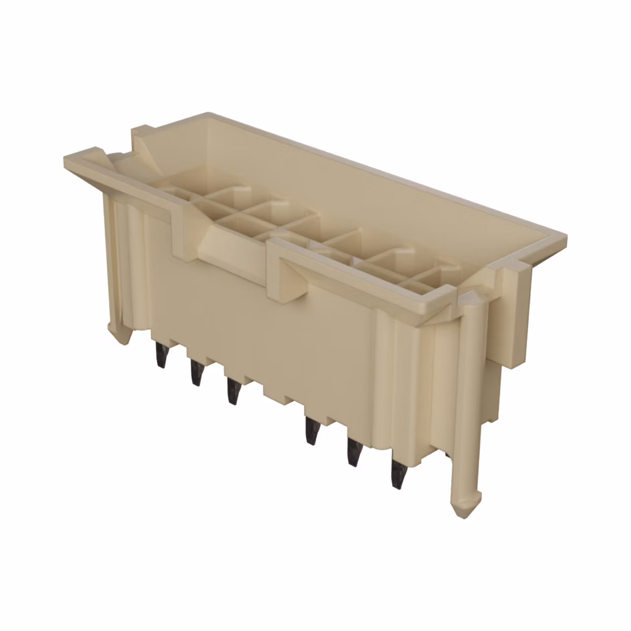 Mini-Fit Plus Header, 4.20mm Pitch, Dual Row, Vertical, Blind Mating, 14 Circuit Housing, 12 Circuits Loaded, with Snap-in Plastic Peg PCB Lock, Nylon 6/6 UL 94V-0, Gold (Au) Plating, Halogen Free for sale