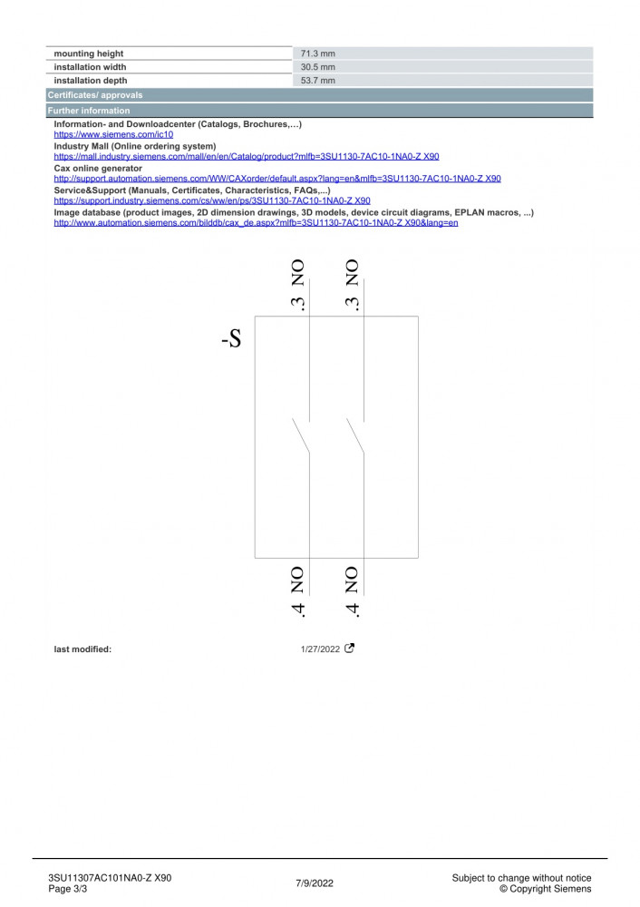 SIEMENS A6X30142589 datasheet page 3