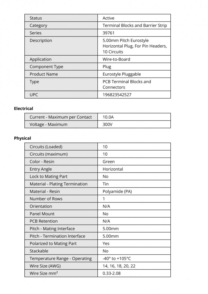 MOLEX 397611010 technical document image, page 2