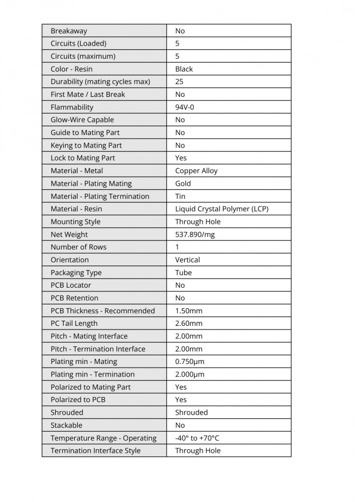 Molex Milli-Grid product specification page 3