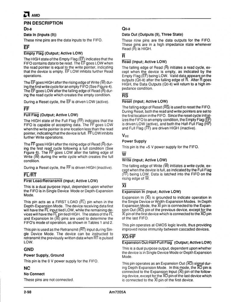 AM7205A-25RC datasheet page 4