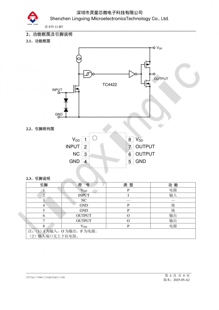 TC4422AVOA(LX) datasheet page 4
