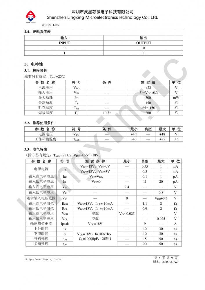 TC4422AVOA(LX) datasheet page 5