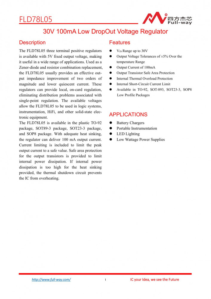 FLD78L05 datasheet page 1