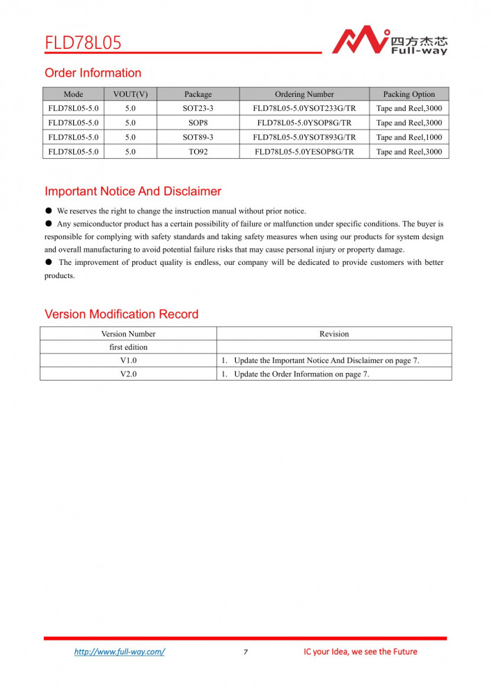 FLD78L05 datasheet page 7