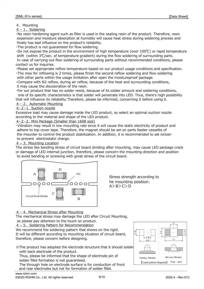 ROHM SML-S13MTT68 datasheet page 9