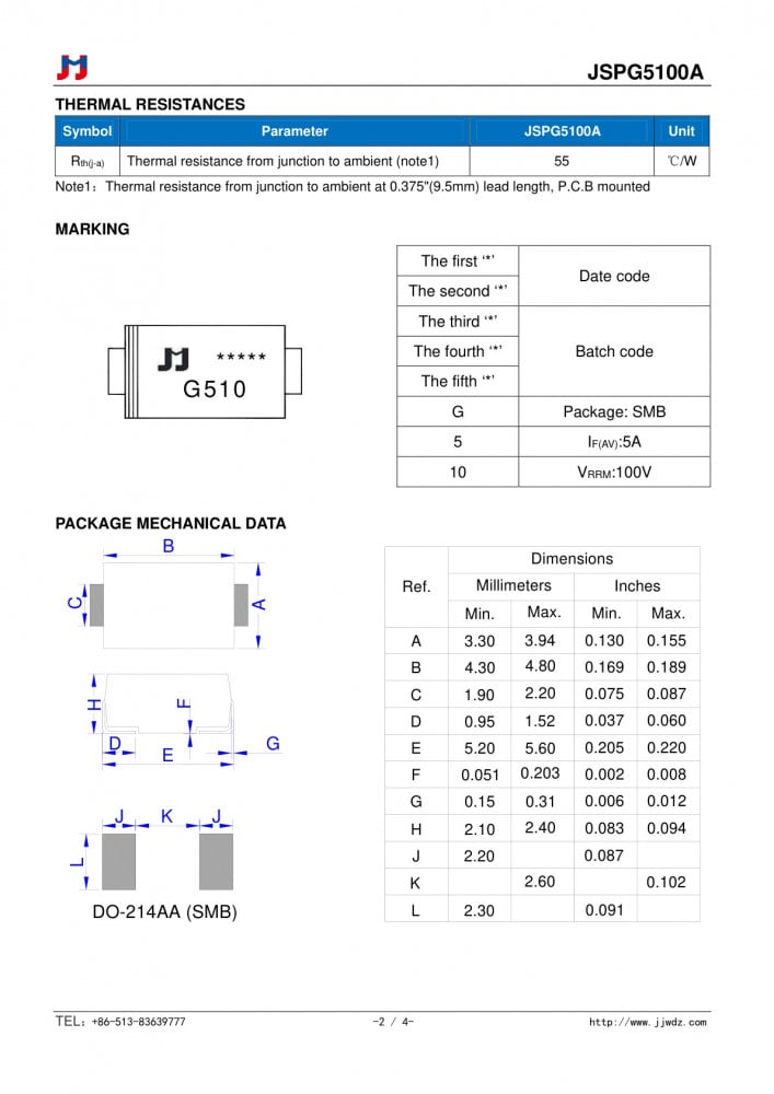 JSPG5100A datasheet page 2