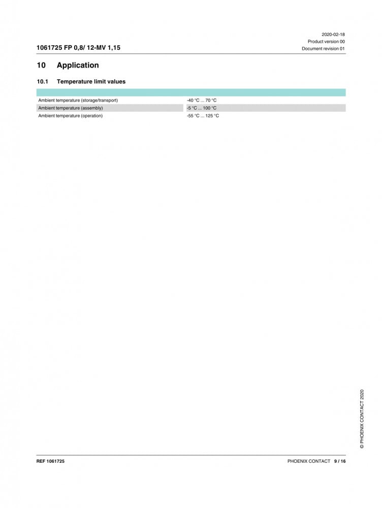 Phoenix Contact 1061725 technical document page 9